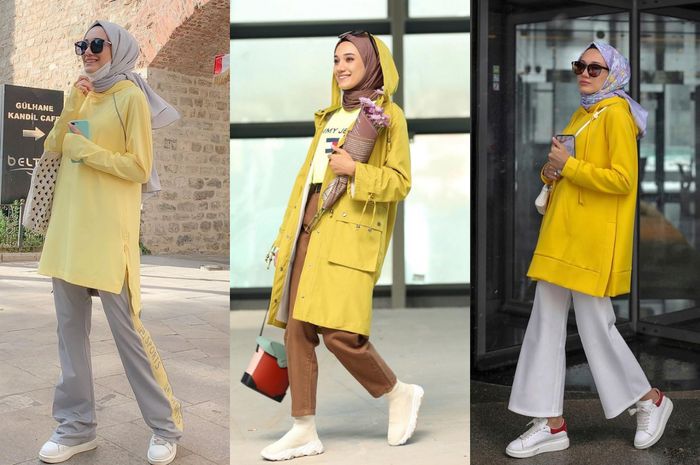 Ide OOTD Hijab Warna Kuning yang Nggak Norak ala Hijabers Pinterest - Stylo