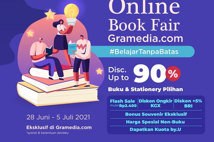 Diskon Hingga 90% dan Lelang Buku Rp0 di Online Book Fair Gramedia.com