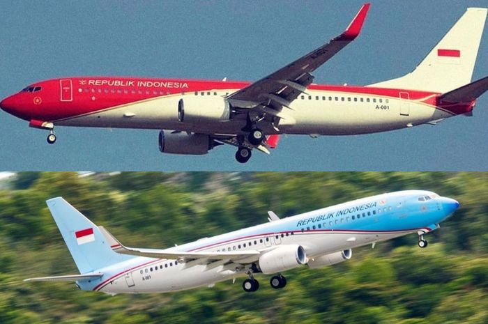 Foto Perbedaan Pesawat Kepresidenan Era Jokowi dengan SBY, Semula Biru Langit Jadi Merah Putih ...