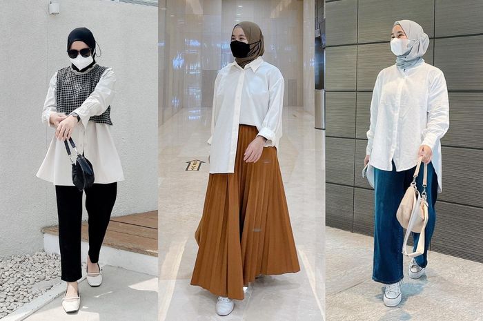 Inspirasi Styling Kemeja Putih untuk OOTD Hijab, Hasilnya Beragam Outfit! - Stylo