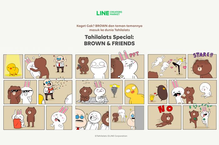 Manfaatkan Program LINE Stickers, Tahilalats Gunakan BROWN & FRIENDS ...