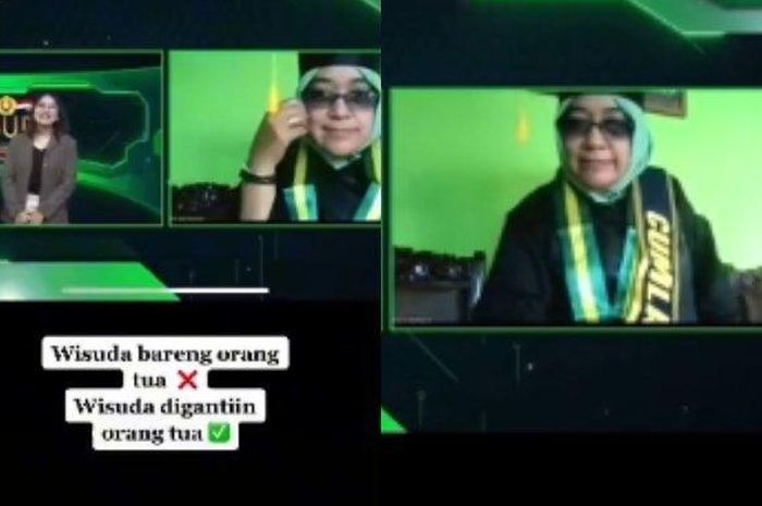 Momen Kocak Wisuda Online, Ibu Ini Malah Eksis Gantikan Anaknya yang ... Momen Kocak Wisuda Online, Ibu Ini Malah Eksis Gantikan Anaknya yang ...