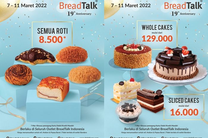 Rayakan Anniversary ke-19, BreadTalk Indonesia Berikan Promo Menarik - Nova