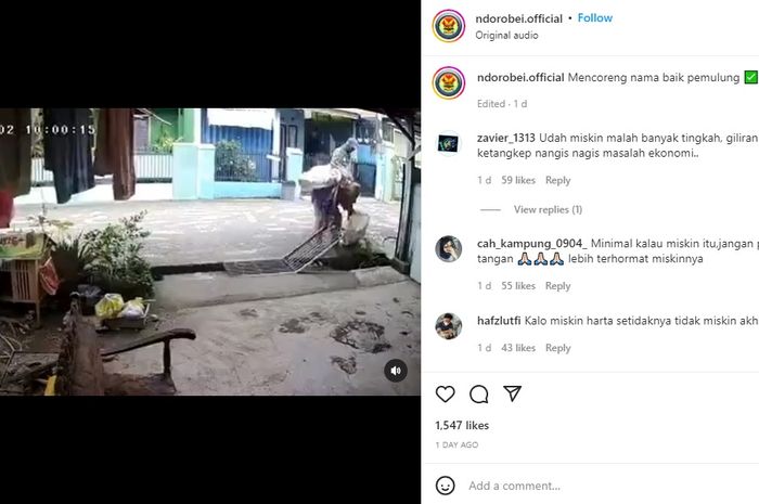 Curi Barang di Selokan Depan Rumah Warga, Aksi Tak Terduga Dua Pemulung Ini Terekam CCTV ...