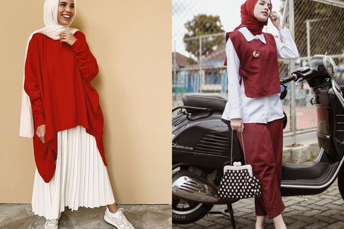 7 Ide Outfit Hijab Nuansa Merah Putih Modis Buat Rayakan HUT RI ke-77 ...