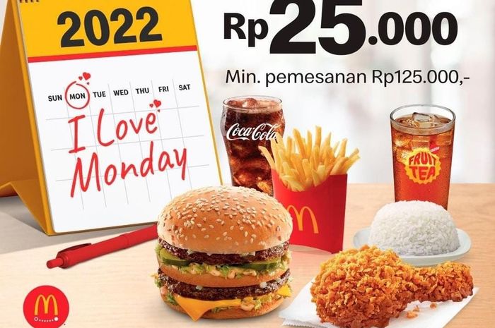 Kode Promo McD Monday, Diskon Rp25 Ribu Belanja Semua Menu Hari Senin ...