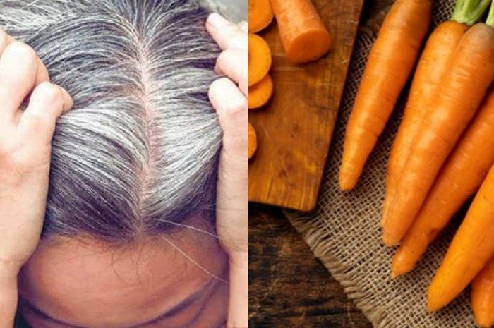 Kasihan Masih Muda Rambutnya Sudah Beruban, Coba Mulai Sekarang Keramas dengan Wortel, Pasti ...