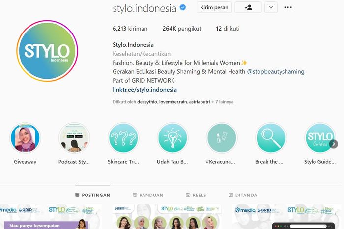Bedah Konten Instagram Stylo Indonesia, Edukasi Fashion dan Beauty ...