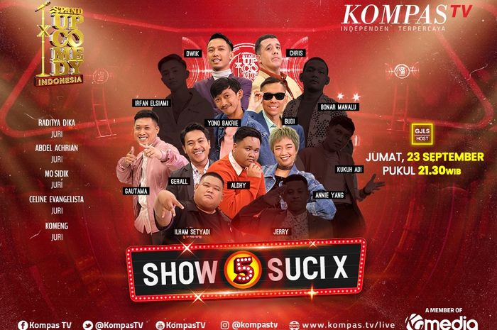 Show 5 SUCI X Segera Dimulai, Jangan Lewatkan Perjalanan 9 Komika yang Akan Tayang di Kompas TV ...