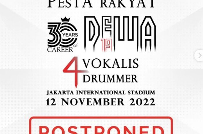 Konser Pesta Rakyat Dewa 19 di JIS Ditunda! Fans Kecewa dan Ngamuk! - Hai