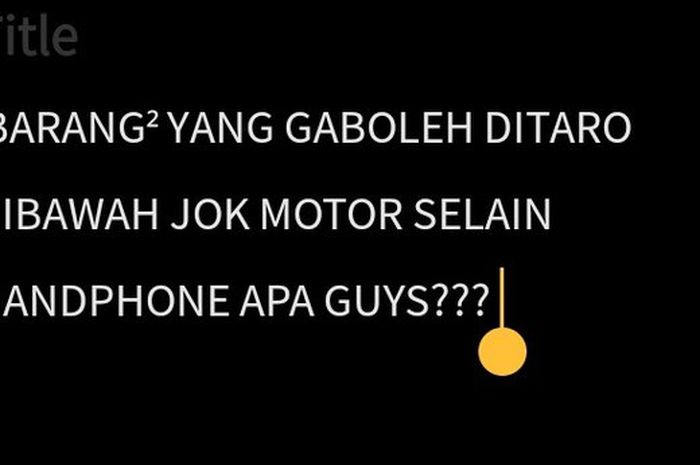 Rame di Twitter Soal Barang yang Nggak Boleh Ditaruh di Bagasi Motor ... Rame di Twitter Soal Barang yang Nggak Boleh Ditaruh di Bagasi Motor ...
