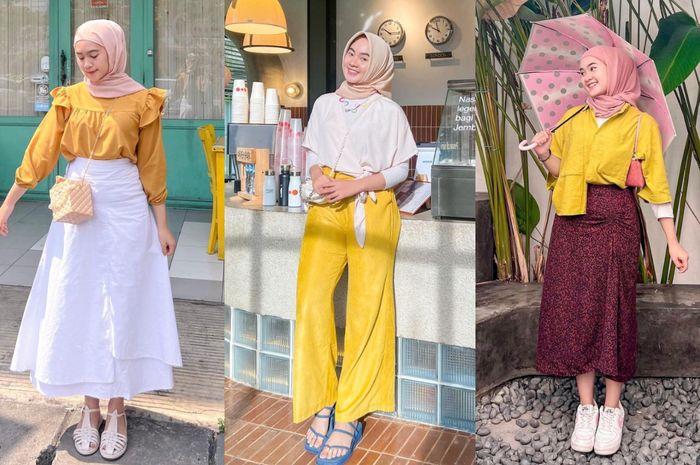 Inspirasi Outfit Hijab Warna Kuning untuk Tampil Ceria dari Bellatrix ...