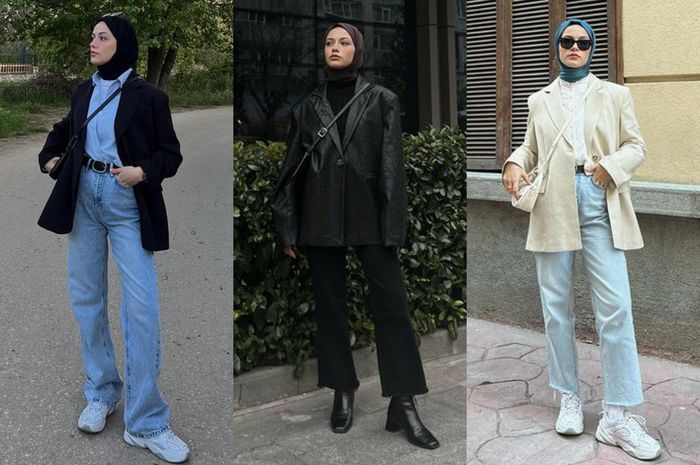 Inspirasi OOTD Hijab Pakai Blazer ala Selebgram Turki Aysenur Coskun ...