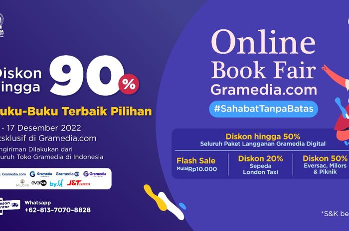 Diskon hingga 90% Gramedia Online Book Fair Kembali Hadir, Semakin Meriah dengan Flash Sale dan ...