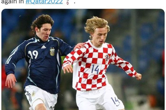 PIALA DUNIA 2022 - Memori Argentina Vs Kroasia, Gol Perdana Lionel Messi dan Debut Luka Modric ...