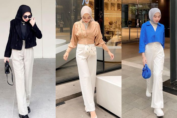 Ide Padu Padan Outfit Hijab dengan Celana Putih dari Azizah Limi - Stylo Ide Padu Padan Outfit Hijab dengan Celana Putih dari Azizah Limi - Stylo