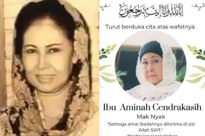 Aminah Cendrakasih Mak Nyak Si Doel Meninggal Dunia, Sang Cucu Beberkan ...