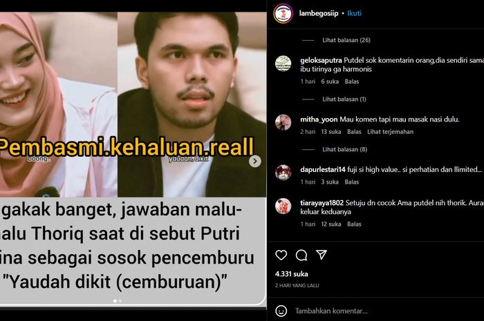 Kadung Kasih Restu, Ayah Fuji Bereaksi Begini Thariq Halilintar Dijodoh ... Kadung Kasih Restu, Ayah Fuji Bereaksi Begini Thariq Halilintar Dijodoh ...