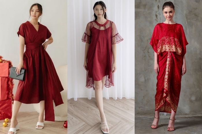 5 Dress Natal Murah Simpel Feminin Nuansa Merah Harga di Bawah Rp 500 ...