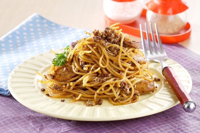 Resep Spageti Goreng Rendang, Menu Sarapan Serba Pasta Dengan Sentuhan ...