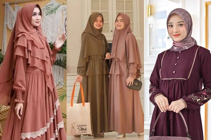 5 Dress Hijab Syari Murah Buat Baju Lebaran 2023, Model Kekinian - Stylo