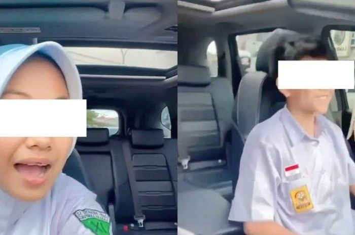 Viral Anak Berseragam SMP Nyetir Mobil Bareng Temen Perempuan, Warganet ...