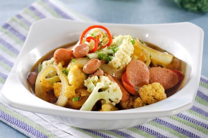 Resep Kembang Kol Masak Sosis, Menu Serba Sayur Praktis yang Enak Dan ...