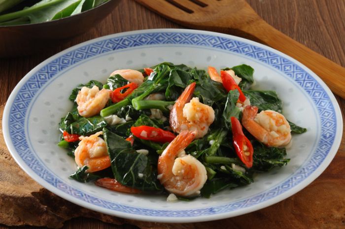 Menu Sahur : Resep Kailan Tumis Udang Enak Dan Praktis Bikin Keluarga Senang Makan Sayuran ...