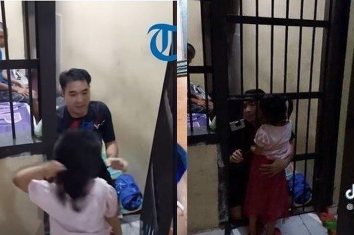 Viral Seorang Ayah Peluk Putrinya dari Balik Sel Penjara, Ternyata Inilah Sosoknya, Dibui Karena ...