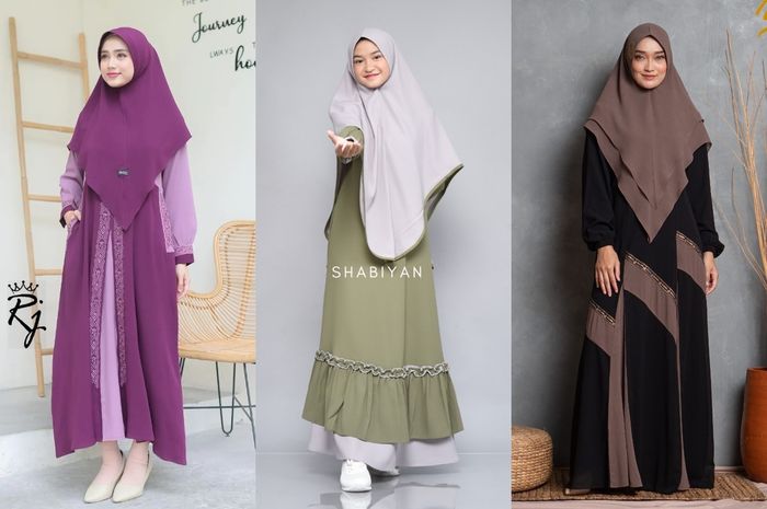 3 Rekomendasi Gamis Syari Setelan Jilbab Panjang, Harga Diskon! - Stylo