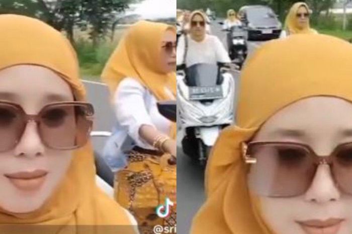 Konvoi Tanpa Helm di Jalan Raya, Aksi Emak-emak Hijab Kuning Ini Bikin Ngelus Dada, Berujung ...