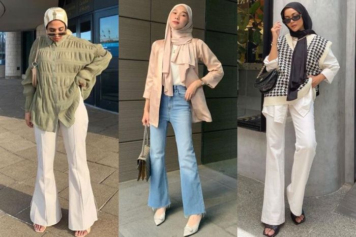 Ide Padu Padan Outfit Celana Cutbray Hijab Bikin Kaki Terlihat Jenjang - Stylo