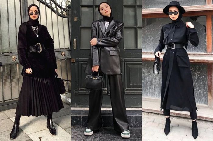 Ide Outfit Hijab Cewek Mamba dengan Warna Serba Hitam yang Stunning - Stylo