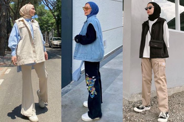 Padu Padan Outfit Hijab Pakai Rompi ala Selebgram yang Modis - Stylo