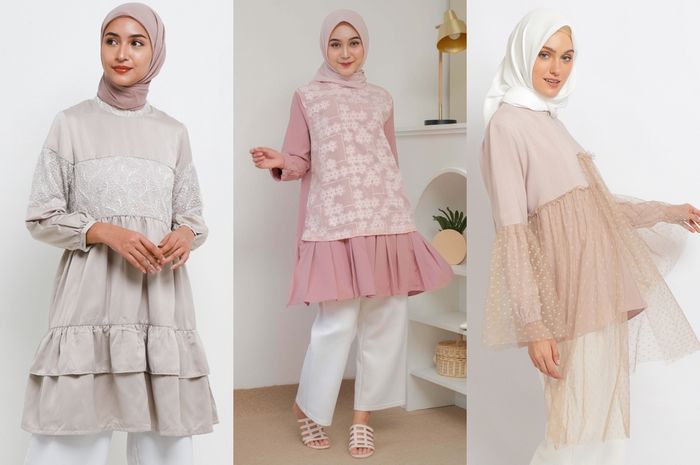 3 Model Tunik Brokat Kekinian Simple Elegan Mewah Cuma Rp 100 Ribuan ...