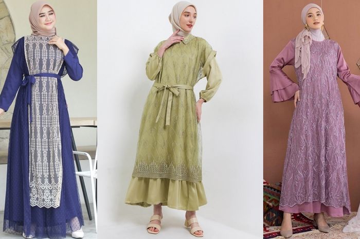 3 Model Baju Gamis Brokat Terbaru 2023 Desain Modern dan Mewah - Stylo