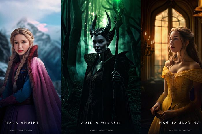 Wajah Seleb Indonesia Cewek Jadi Live Action Karakter Disney Pakai AI ...