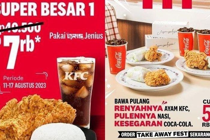 Promo Makanan Spesial HUT RI ke 78, Ayam Super Besar KFC cuma Rp7 Ribu ...
