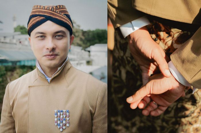 GANTENGNYA Nicholas Saputra saat Pakai Baju Adat Jawa di Hari ...