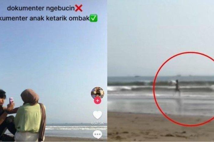 Niat Hati Bikin Konten Bucin, Pasangan Ini Malah Rekam Bocah Nyaris Tenggelam di Pantai