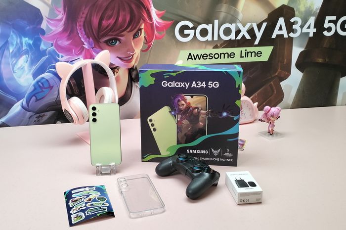 Samsung Galaxy A34 5G Awesome Lime dilengkapi Paket Gaming. Harganya ...