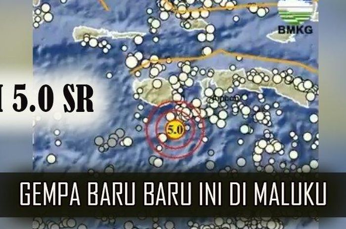 Astaga, Gempa Bumi Tektonik 5,0 M Guncang Laut Banda, Buru Selatan, Maluku, Ini Titik Gempa dan ...