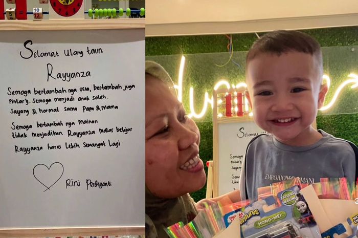 Bikin Haru! Rayyanza Cipung Ultah Ke-2, Dapat Ucapan dan Kado Penuh Makna dari Sus Rini - Nova
