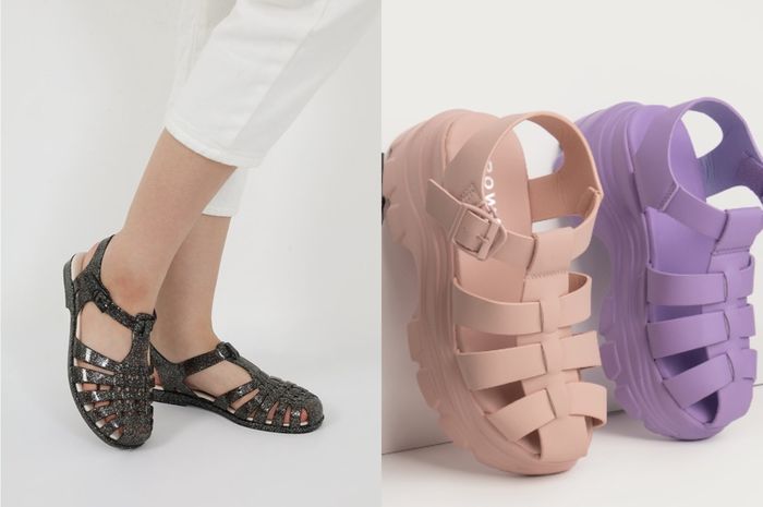 4 Pilihan Sandal Stylish Anti Hujan Aman Basah-basahan, Tinggal Lap ...