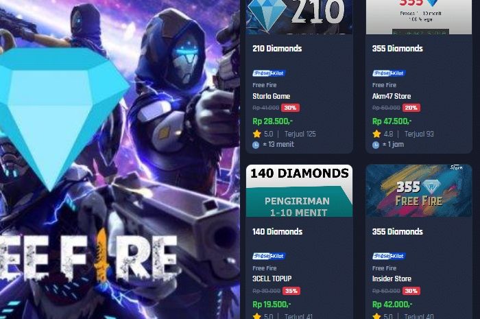Cara Beli Diamonds Free Fire Lewat Tokopedia Pembayaran dengan E-Wallet ...