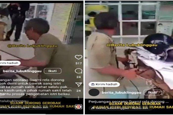 Viral Pria Bawa Istri Berobat ke Rumah Sakit Pakai Gerobak, Hidupnya Berpindah-pindah, Ketua RT ...