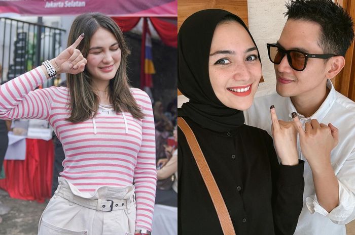 Gaya Santai dan Modis Para Selebriti Saat Nyoblos ke TPS, Ada yang Hadir Pakai Kebaya!