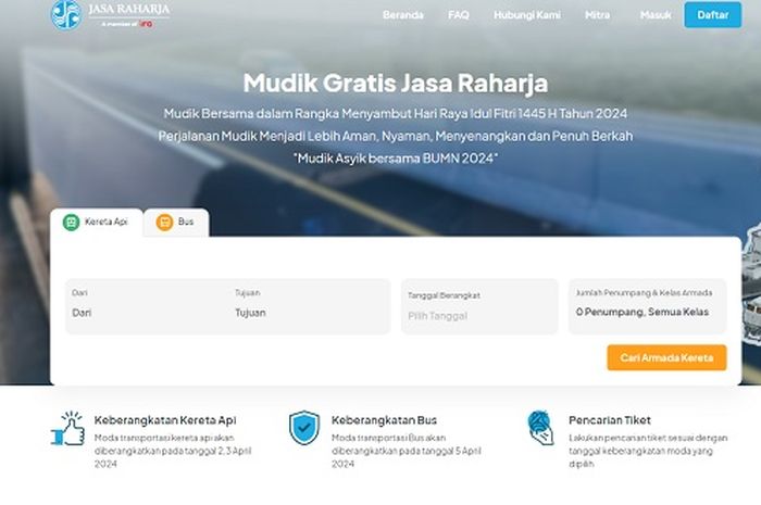 Ikut Mudik Gratis 2024, Tak Perlu Siapkan Ongkos Cukup Daftar di Jasa Raharja - Nakita
