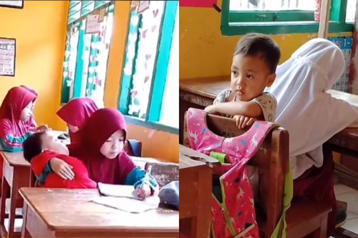 Pilu, Siswa SD Terpaksa Bawa Adiknya ke Sekolah, Terungkap Sang Ibu ... Pilu, Siswa SD Terpaksa Bawa Adiknya ke Sekolah, Terungkap Sang Ibu ...