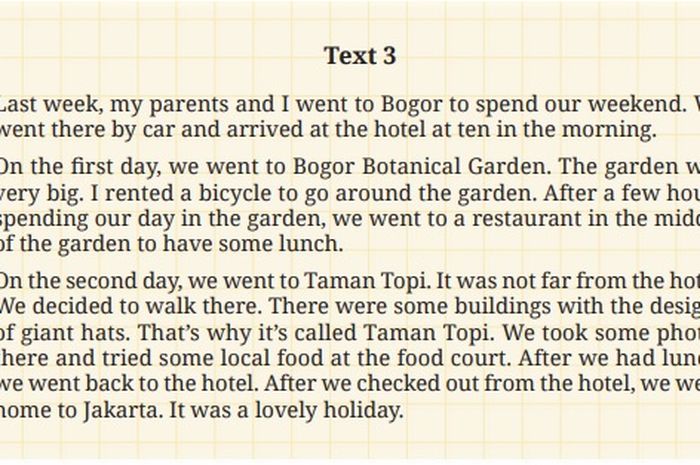 Jawaban Pertanyaan dari Worksheet 3.12 Chapter 3 Hal.174, Materi Bahasa Inggris Kelas IX SMP - Kids